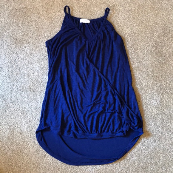 Cupio | Tops | Cupio Medium Blue Tank Top Faux Wrap Front | Poshmark